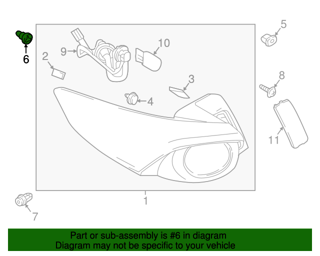 GA7B-51-146 - Tail Lamp Assembly Grommet - 1995-2023 Mazda | Mazda OEM ...