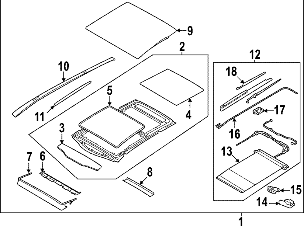 81630-P1000 - Sunroof Glass 2023-2025 Kia Sportage | Kia.Parts Store