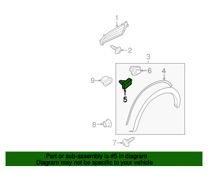 76847-JG00A (76847jg00a) - 2011-2016 Infiniti Flare Clip | Infiniti ...