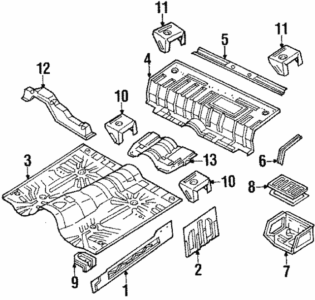 1988-1994 Isuzu Pickup Tool Compartment 8944540492 | Isuzu Parts Center