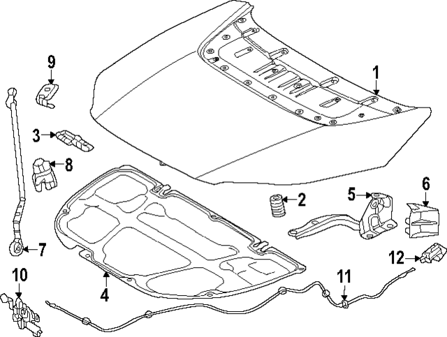 2023-2024 Subaru Solterra Hood Bumper 9054115033 | TascaParts.com