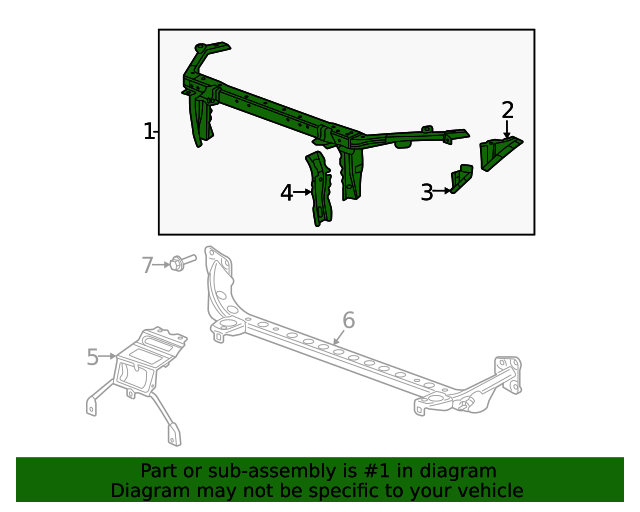 2021-2023 Buick Envision Front End Upper Tie Bar 85115472 ...