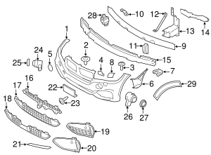 51-11-7-315-959 - Impact Bar Support 2014-2019 BMW | BMW OEM Parts