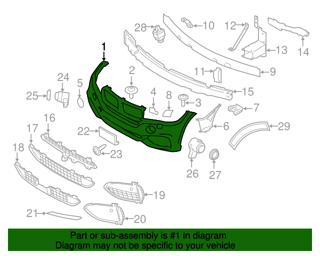 51-11-8-062-477 - Bumper Cover - 2014-2018 BMW X5 | Buy BMW Parts Now
