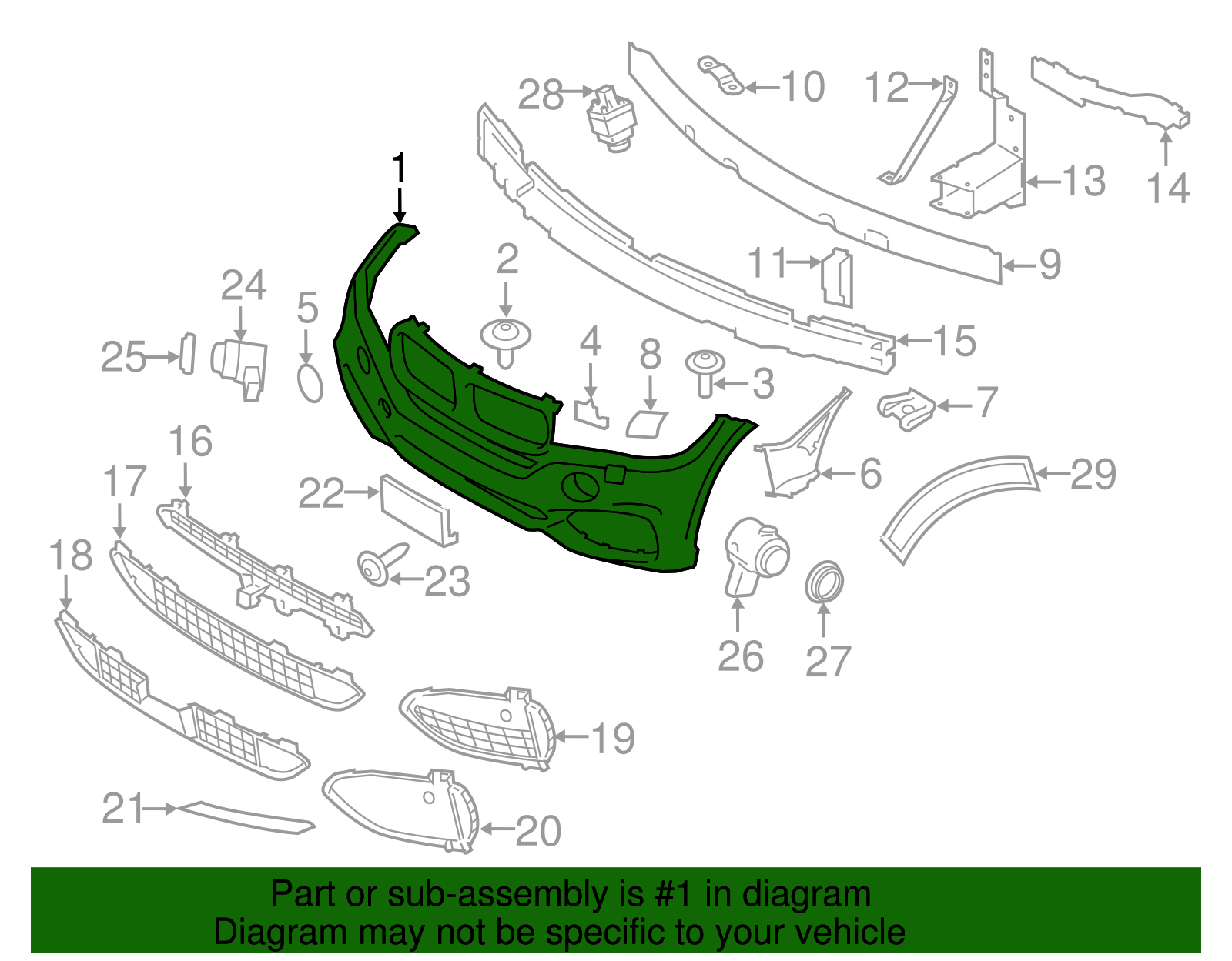 51118062485 - 2014-2018 BMW X5 Bumper Cover (51-11-8-062-485) | BMW of ...