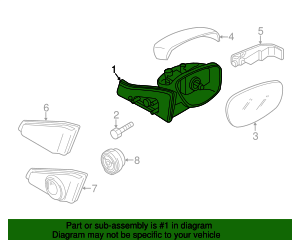 2009-2014 Mazda 5 Mirror Base - Driver's Side (LH) CC29-69-181B ...