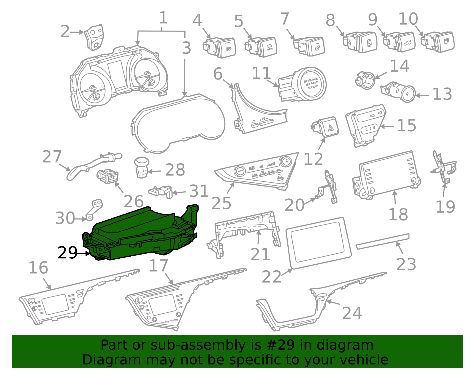 2019-2020 Toyota Camry Head-Up Display 83108-06011 | OEM Parts Online