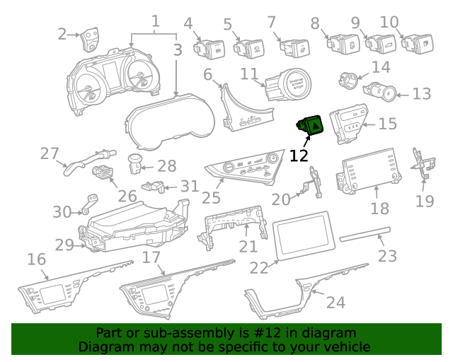 85530-52010 - Power Outlet - 2015-2020 Toyota | OEM Genuine Parts