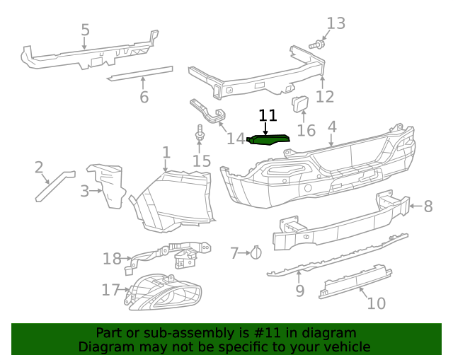2014-2018 Jeep Cherokee Reflector 68105145AC | Mopar Parts Canada