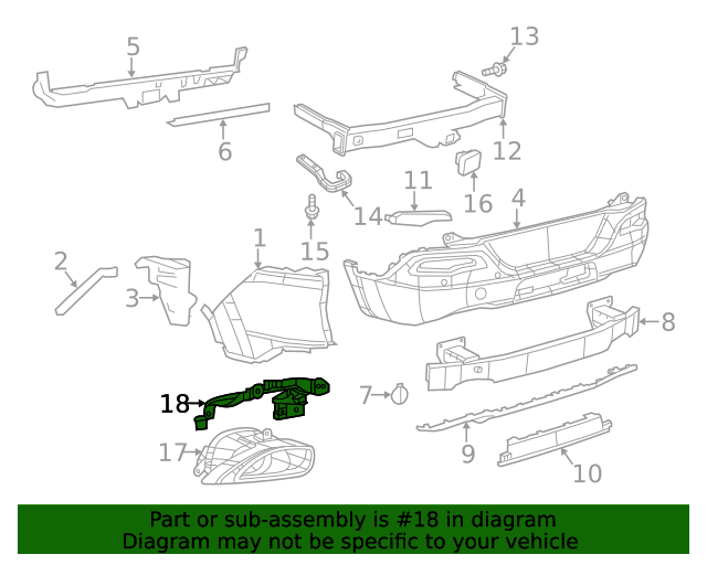 68236951AB - Diffuser Tips Bracket - 2015-2018 Jeep Cherokee ...