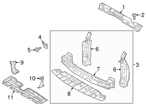 Radiator Support for 2015 Mitsubishi Mirage | Mitsubishi Direct Parts