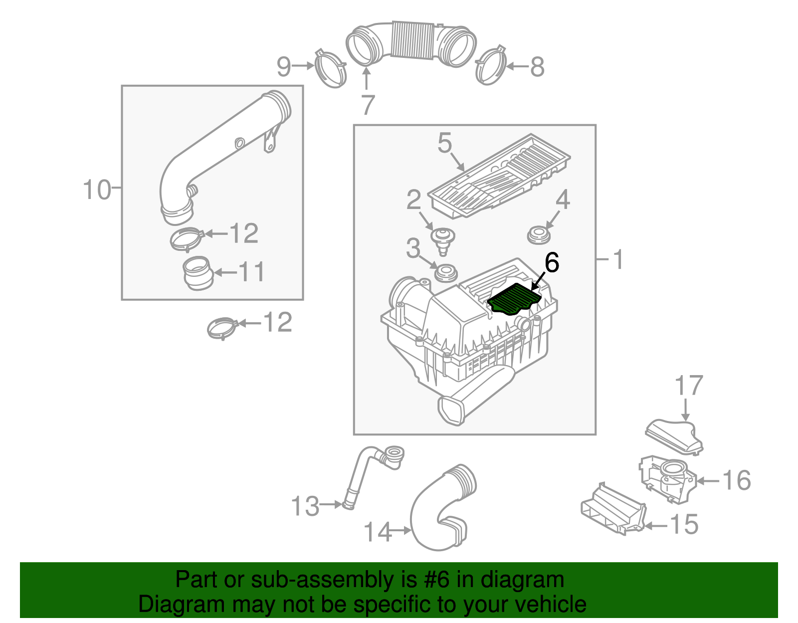 2013-2018 Volkswagen Air Filter 5c0129620 | Retail Performance Auto Parts