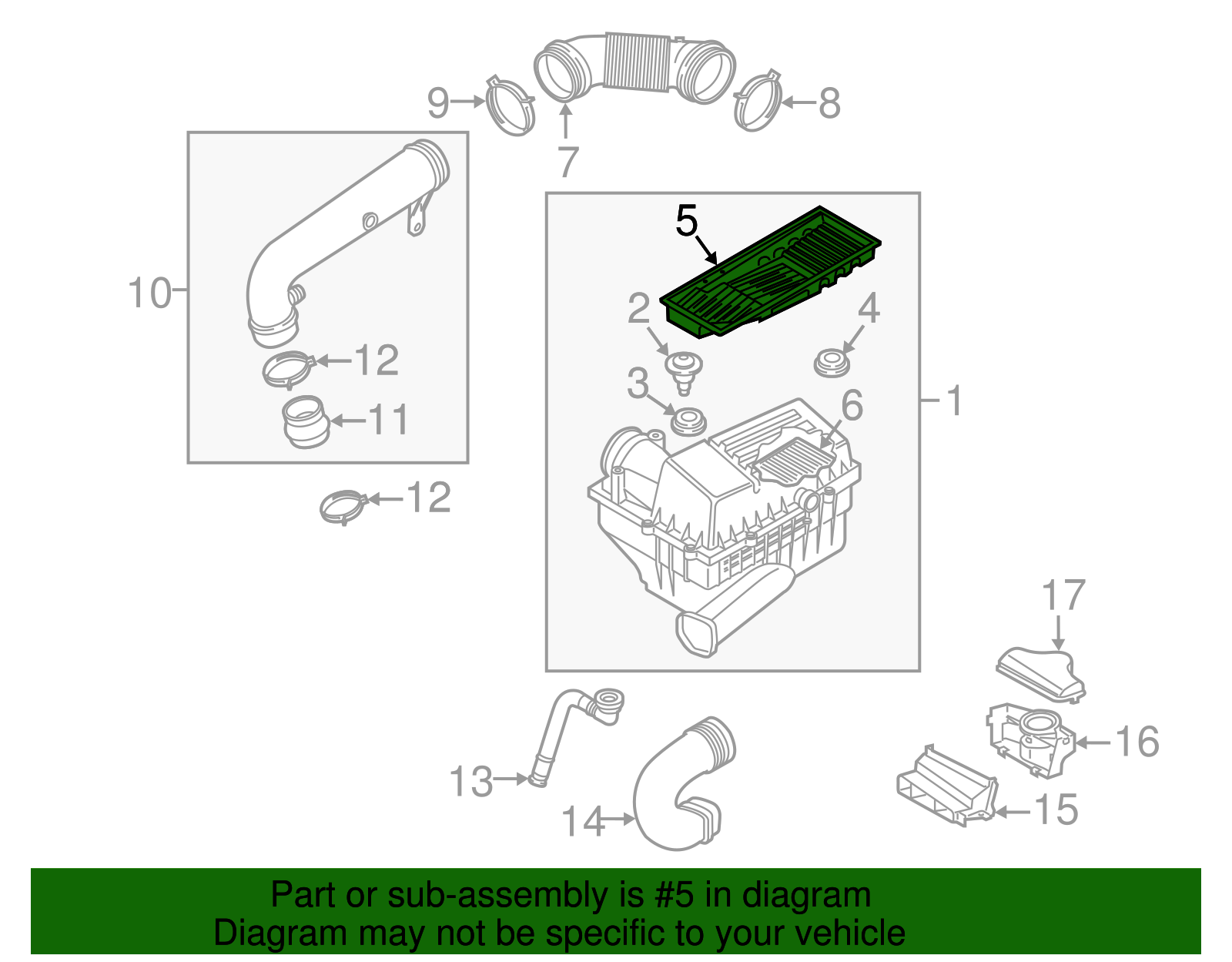 2013-2022 Volkswagen Engine Air Intake Hose Debris Screen 5C0-129-668 ...