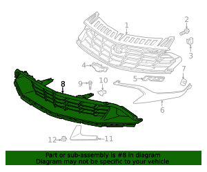 84112290 - Front Lower Grille 2019-2024 Chevrolet Camaro | AutoNation Parts