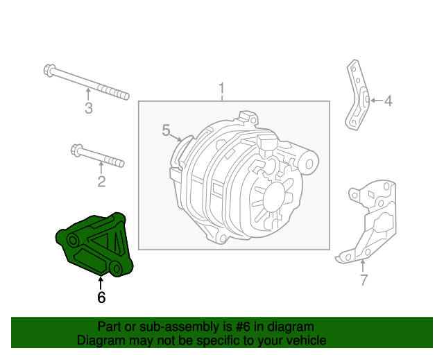 2012-2022 Honda Alternator Bracket 31113-R1A-A00 | Honda Factory Parts