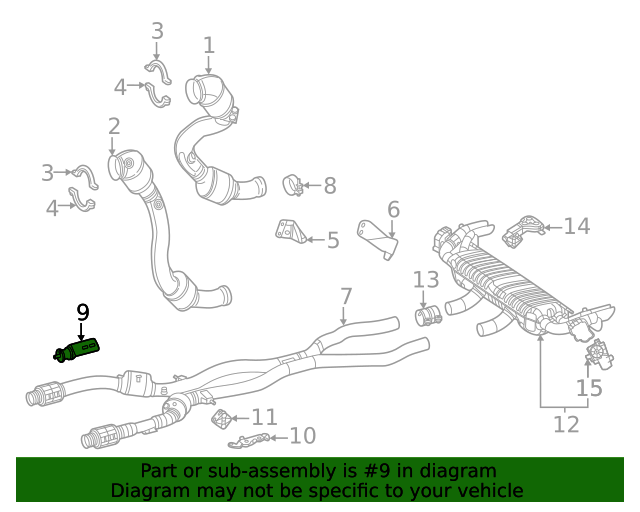 167-491-87-00 - Center Pipe Bracket 2021-2023 Mercedes-Benz | Mercedes ...