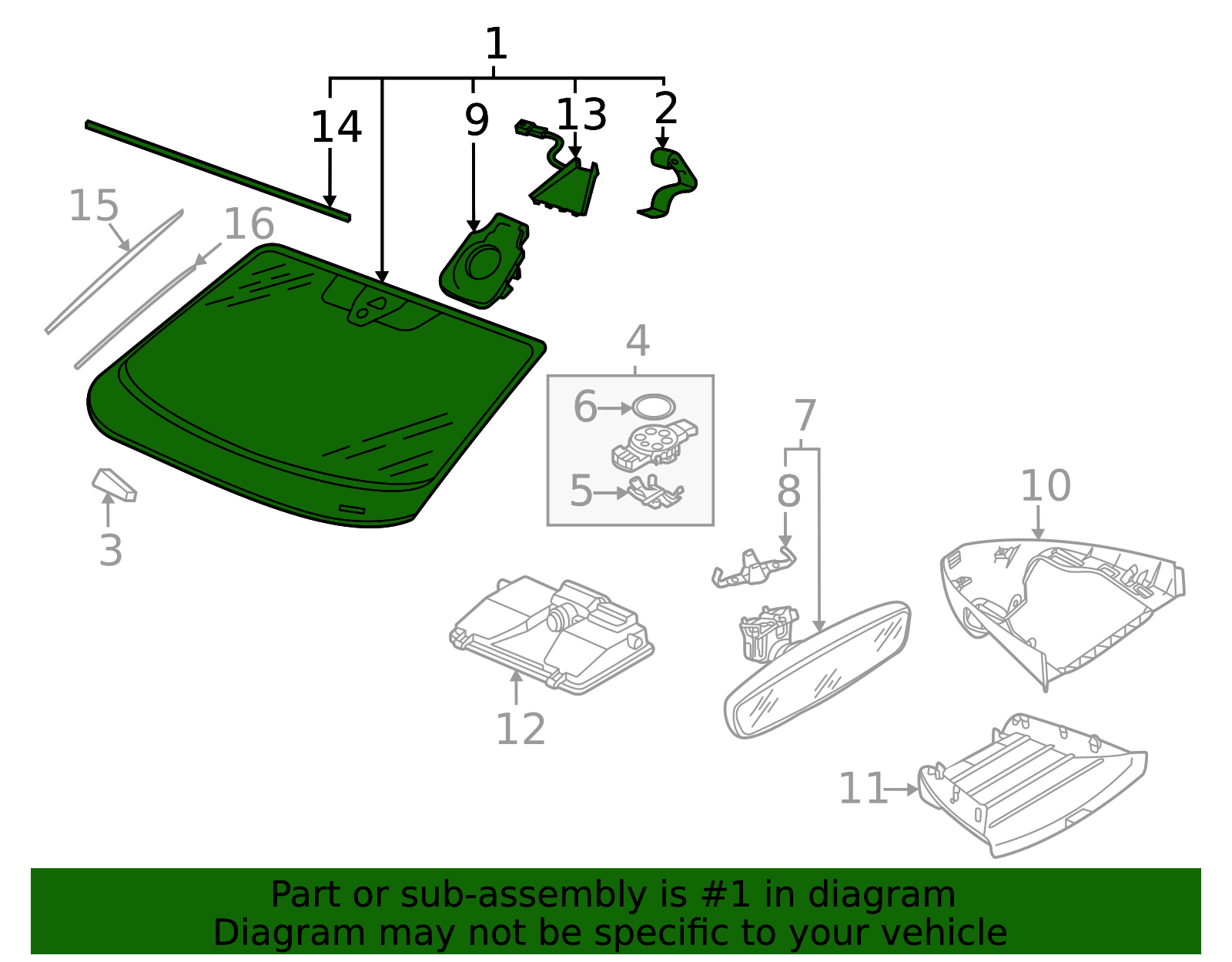 2021-2023 Volkswagen ID.4 Windshield 11A-845-011-AG-NVB | OEM Parts Online