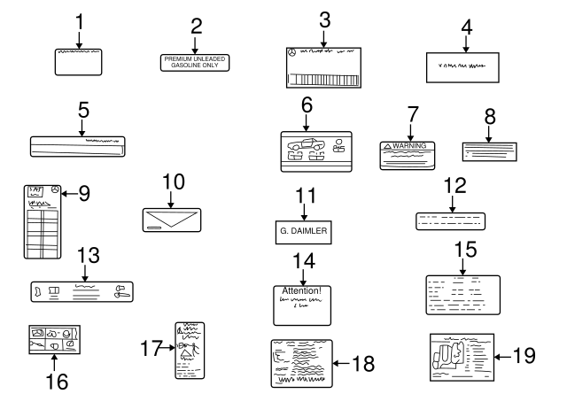 170-584-00-39 - Label - 1998-2004 Mercedes-Benz | BuyMercedesPartsNow
