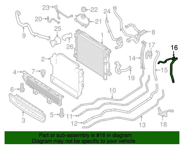 4535011682 - Coolant Hose 2016-2017 Smart Fortwo | Mercedes-Benz USA Parts