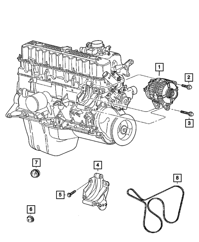 2001-2006 Mopar Belt Tensioner 4854089AB | Mopar Factory Parts