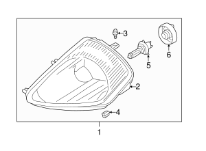 1992-2024 Mitsubishi Headlamp Bulb MS820970 | Mitsubishi Parts ...