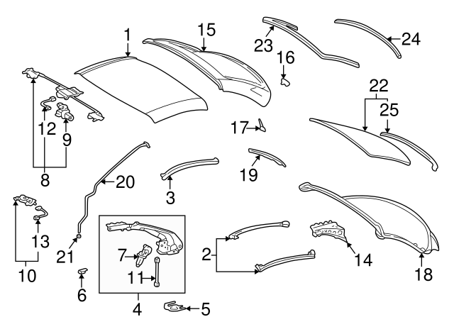 63252-24030 - Rear Weather-Strip - 2002-2010 Lexus SC430 | My L Parts