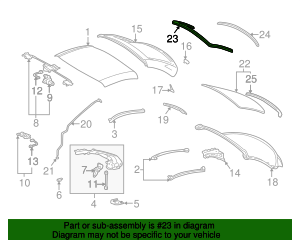 64813-24040 - High-Quality Back Glass Seal for 2002-2010 Lexus SC430 ...