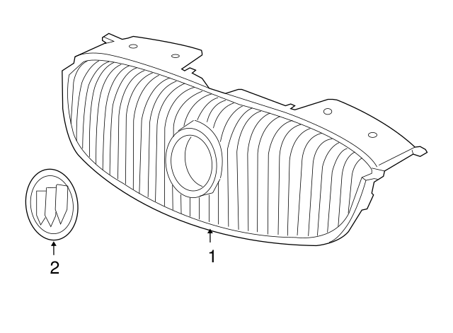 25768116 - Chrome Front Grille 2006-2009 Buick Lucerne ...