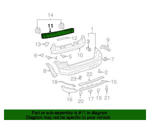 2003-2008 Toyota Matrix Reinforcement 52023-02090 | Toyota Parts Center