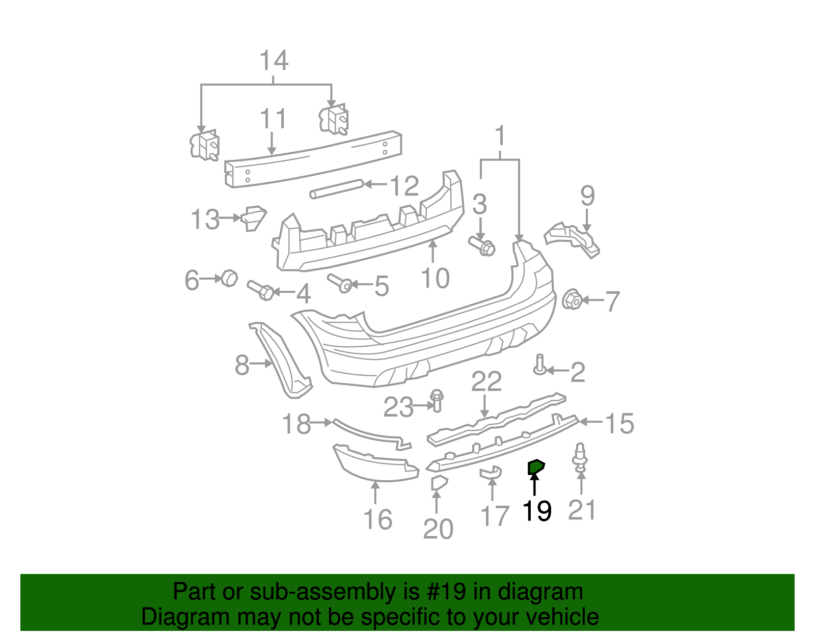 2003-2008 Toyota Matrix Spoiler Cover 76893-02020 | Toyota Parts Center