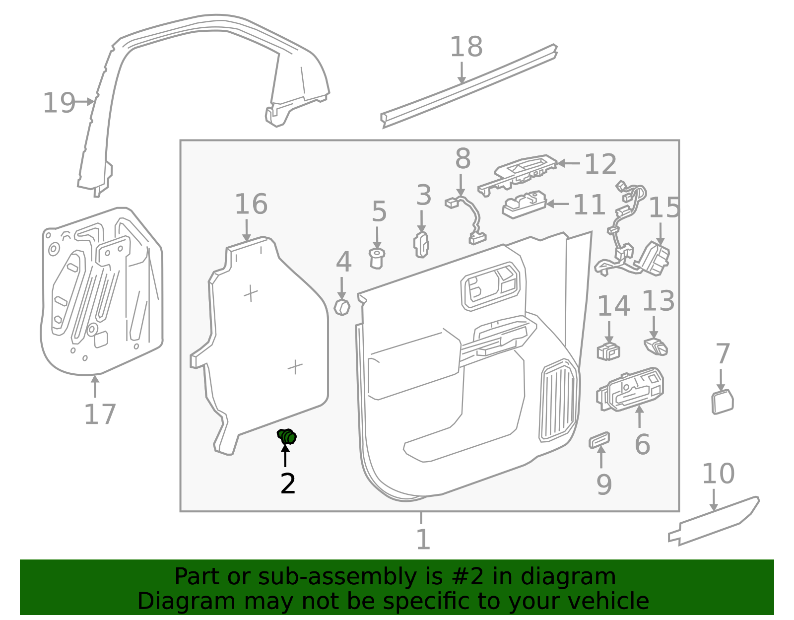 2019-2025 GM Door Trim Panel Clip 11549307 GM | GMPartsDirect.com
