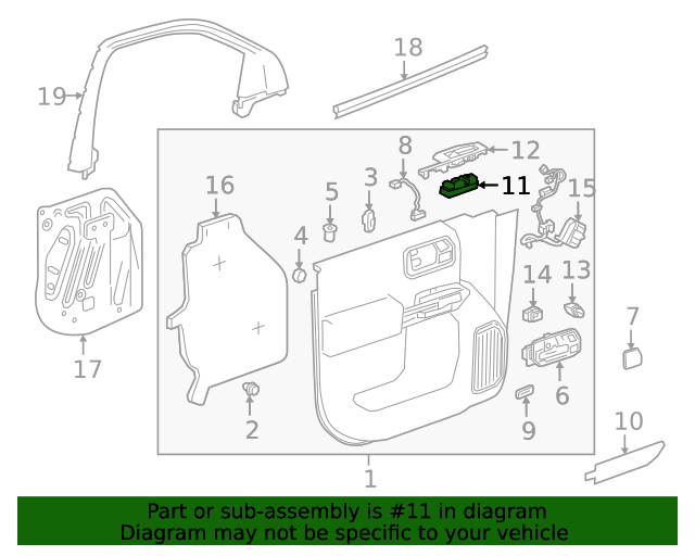 2019-2020 GM Window Switch 84559726 | GMPartsDirect.com