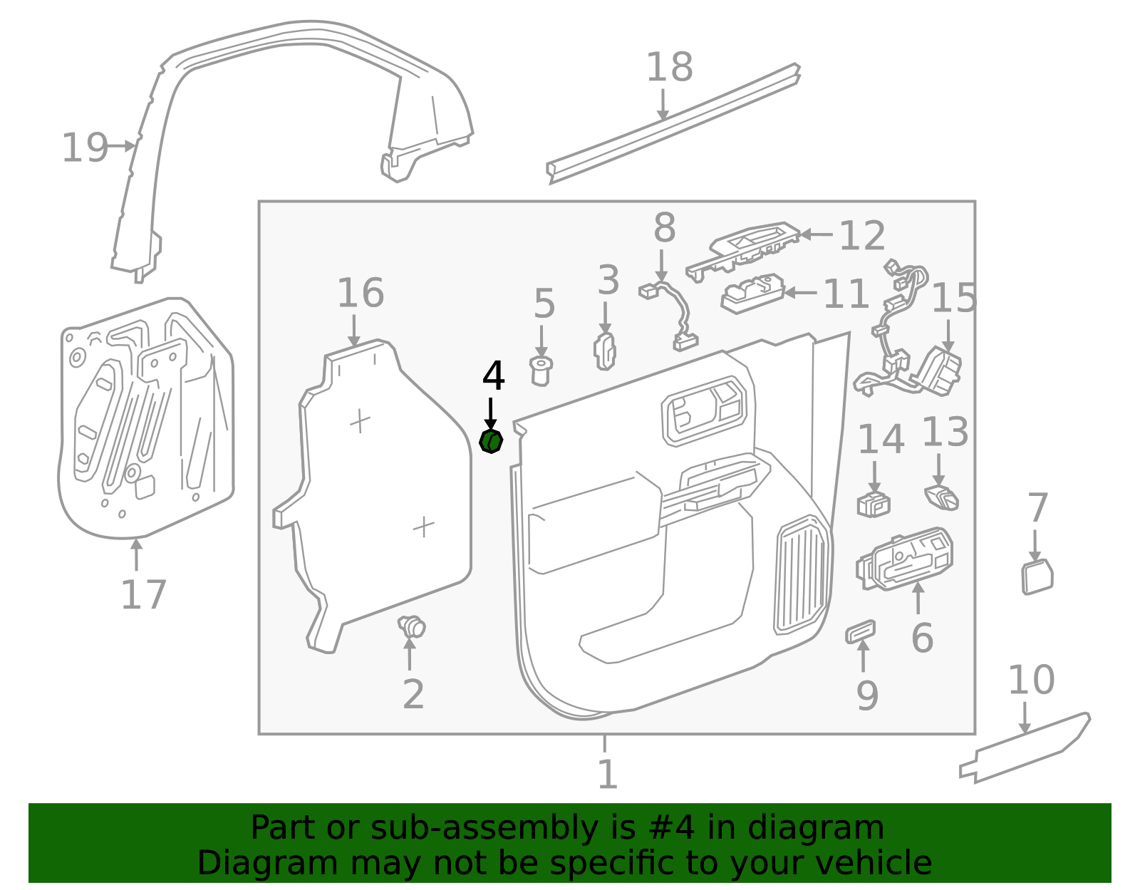 2013-2025 GM Side Door Seal 84055324 GM | GMPartsDirect.com