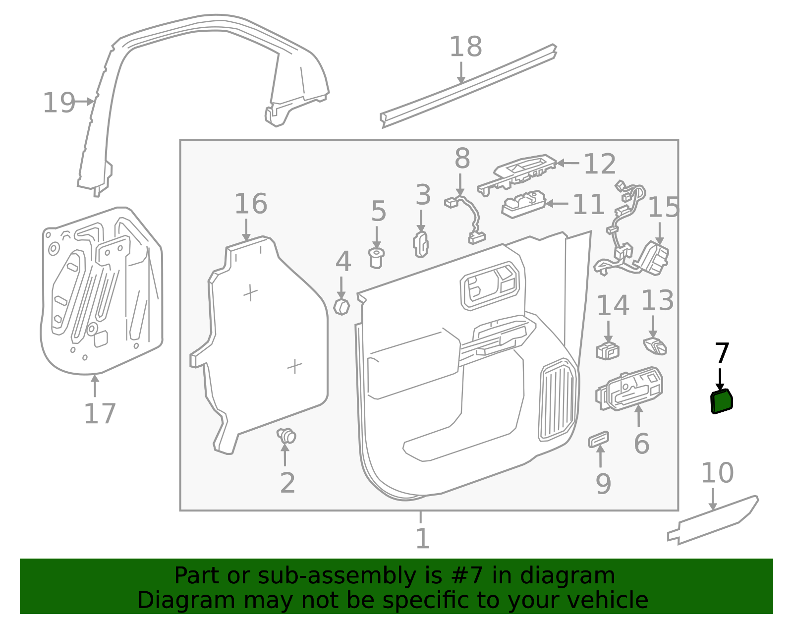 2019-2025 GM Handle, Inside Cap 84630350 GM | GMPartsDirect.com
