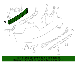 2019-2025 Nissan Altima Impact Bar 85032-6CA0A | Nissan Parts Plus