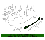 850716CA0H - OEM NEW Rear Bumper Insert Finisher Panel 2019-2020 Nissan ...