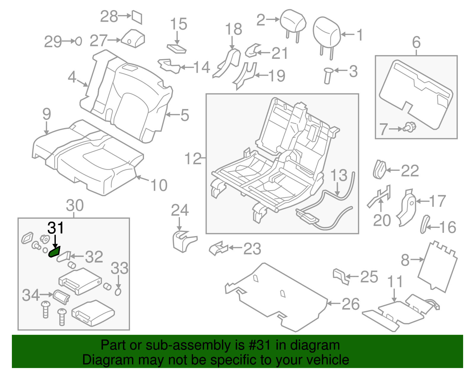 2011-2020 Infiniti Armrest Assembly Bracket 88713-1LK0A | Infiniti of ...