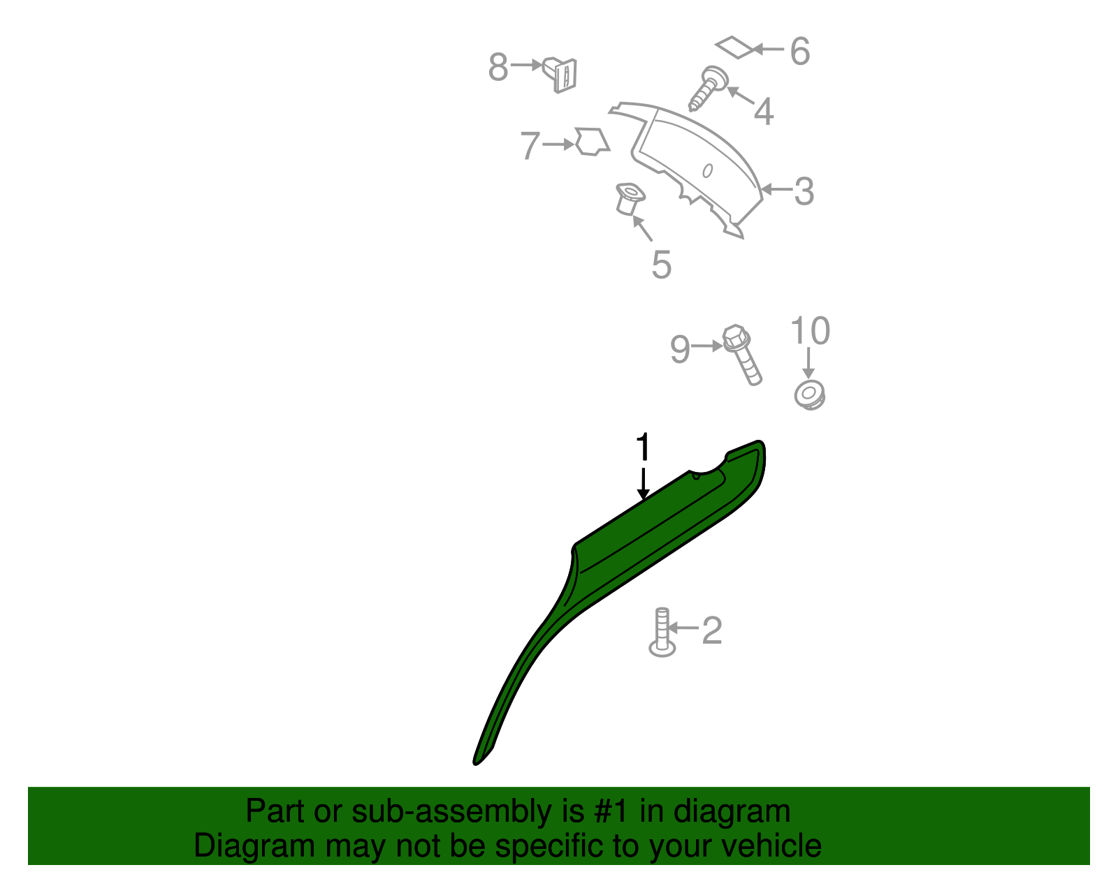 87742-1F000 - Wheel Flare 2005-2010 Kia Sportage | Kia.Parts Store