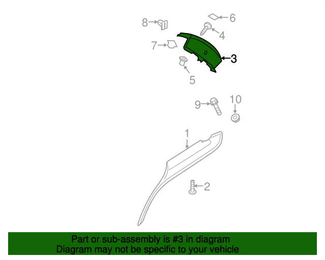 2005-2008 Kia Sportage Trim Molding 87370-1F000 | OEM Parts Online