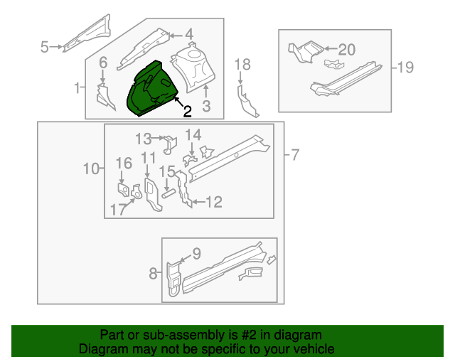 51610AG0029P - Front Panel - 2008-2017 Subaru | World OEM Parts Subaru