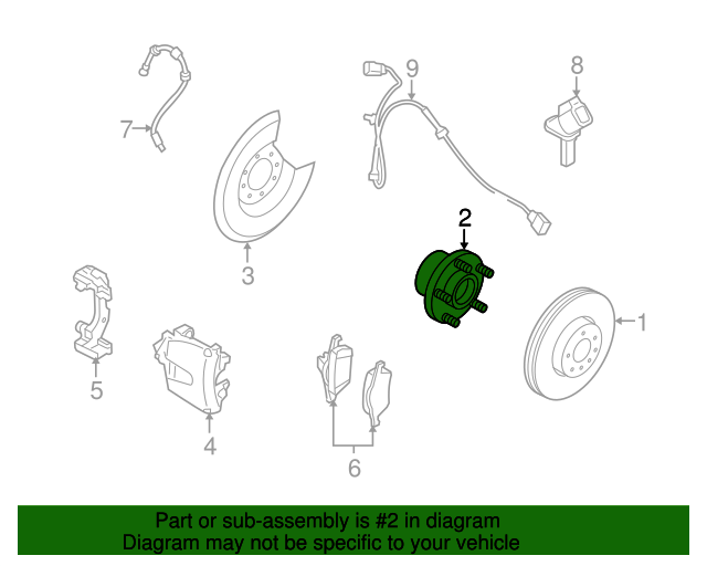 2004-2013 Volvo Front Hub & Bearing 31340604 | OEM Parts Online