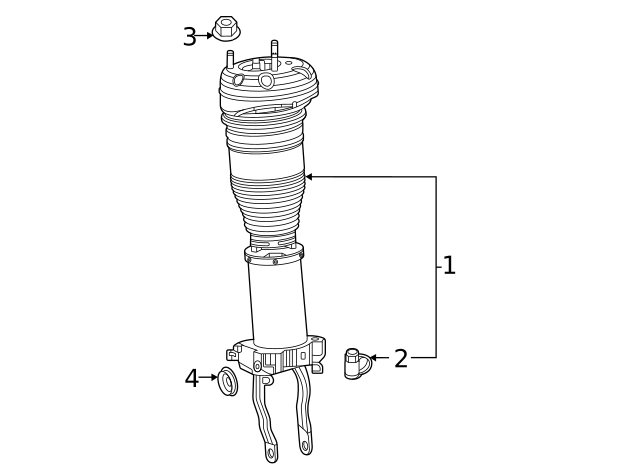 2020-2023 Mercedes-Benz Shock Assembly 167-320-11-03 | AutoNationParts.com