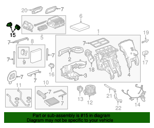 2012-2015 Buick Verano Heating and Air Conditioning Air Inlet Door ...