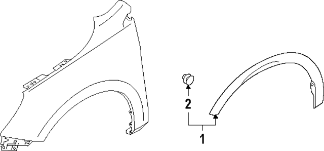 2020 Subaru Outback Wheel Opening Molding 91112AN00A | TascaParts.com
