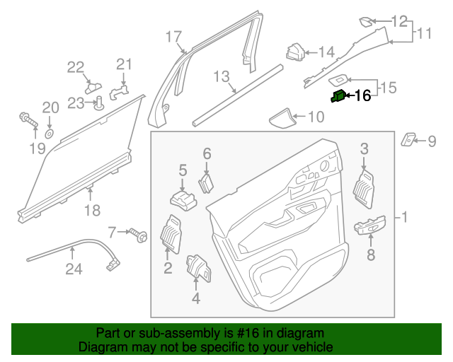 2016-2020 Volvo Switch Bezel Retainer 999555 | TascaParts.com