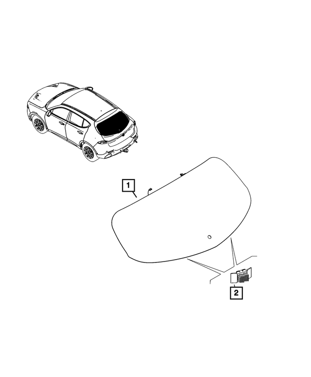 2023 Dodge Hornet Lift-Gate Glass 68606989AA | Mopar Estores