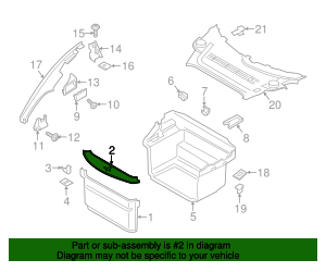 991-555-411-02-1E0 - Trunk Trim Scuff Plate 2017-2024 Porsche ...