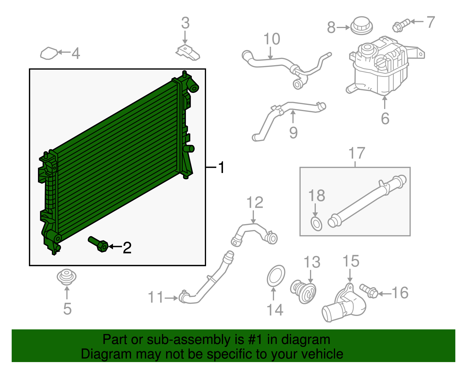 2013-2015 Ford Radiator DB5Z-8005-B | OEM Parts Online