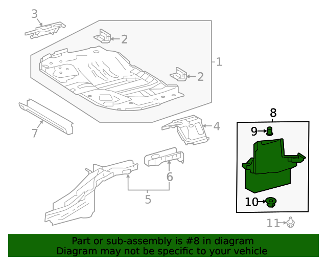 2019-2023 Toyota Corolla Floor Pan Splash Shield 58398-12080 | Toyota ...