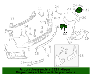 LR058498 - Bumper Cover Heat Shield 2015-2019 Land Rover Discovery ...